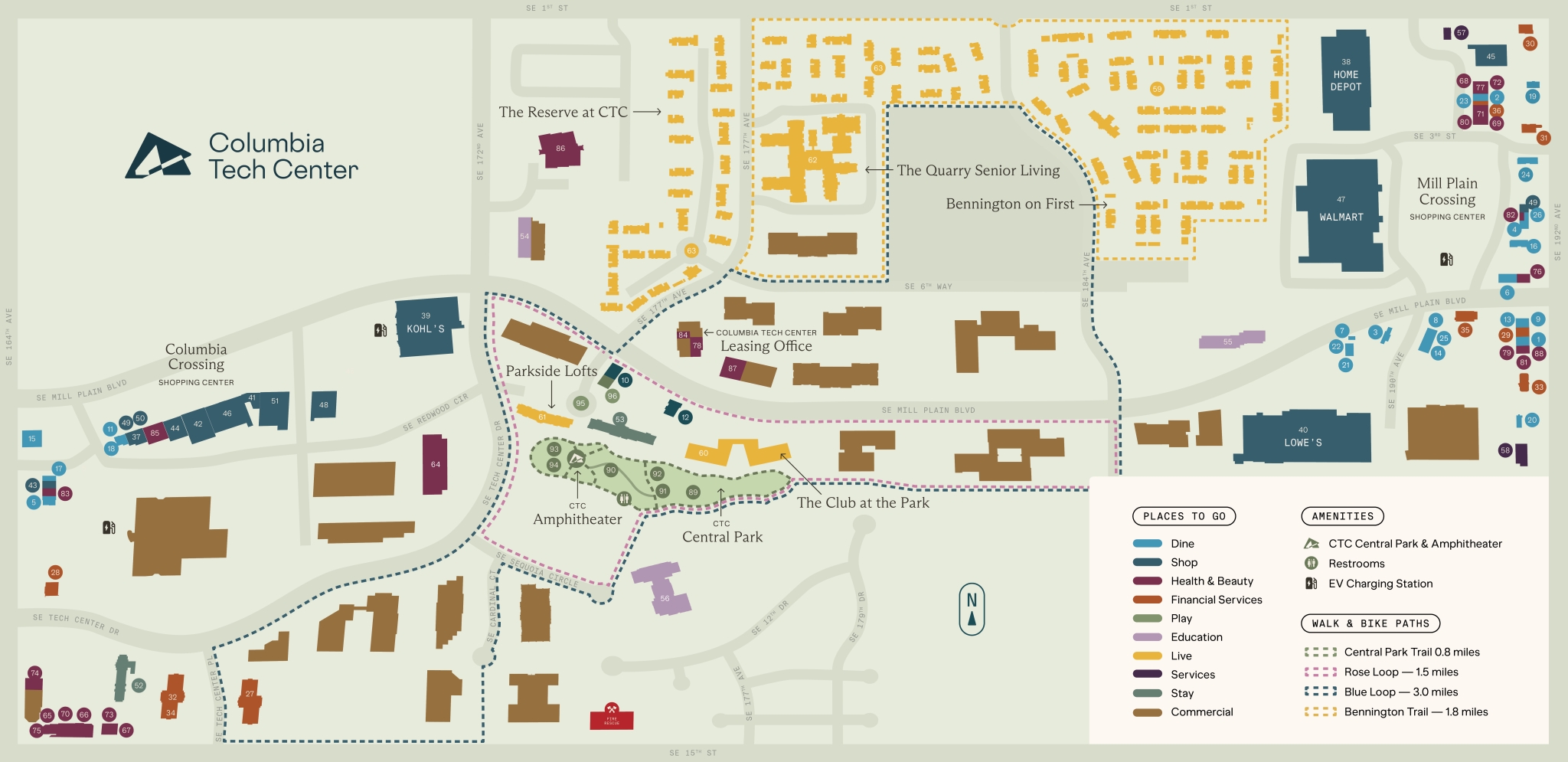Walking Map & Guide - Columbia Tech Center